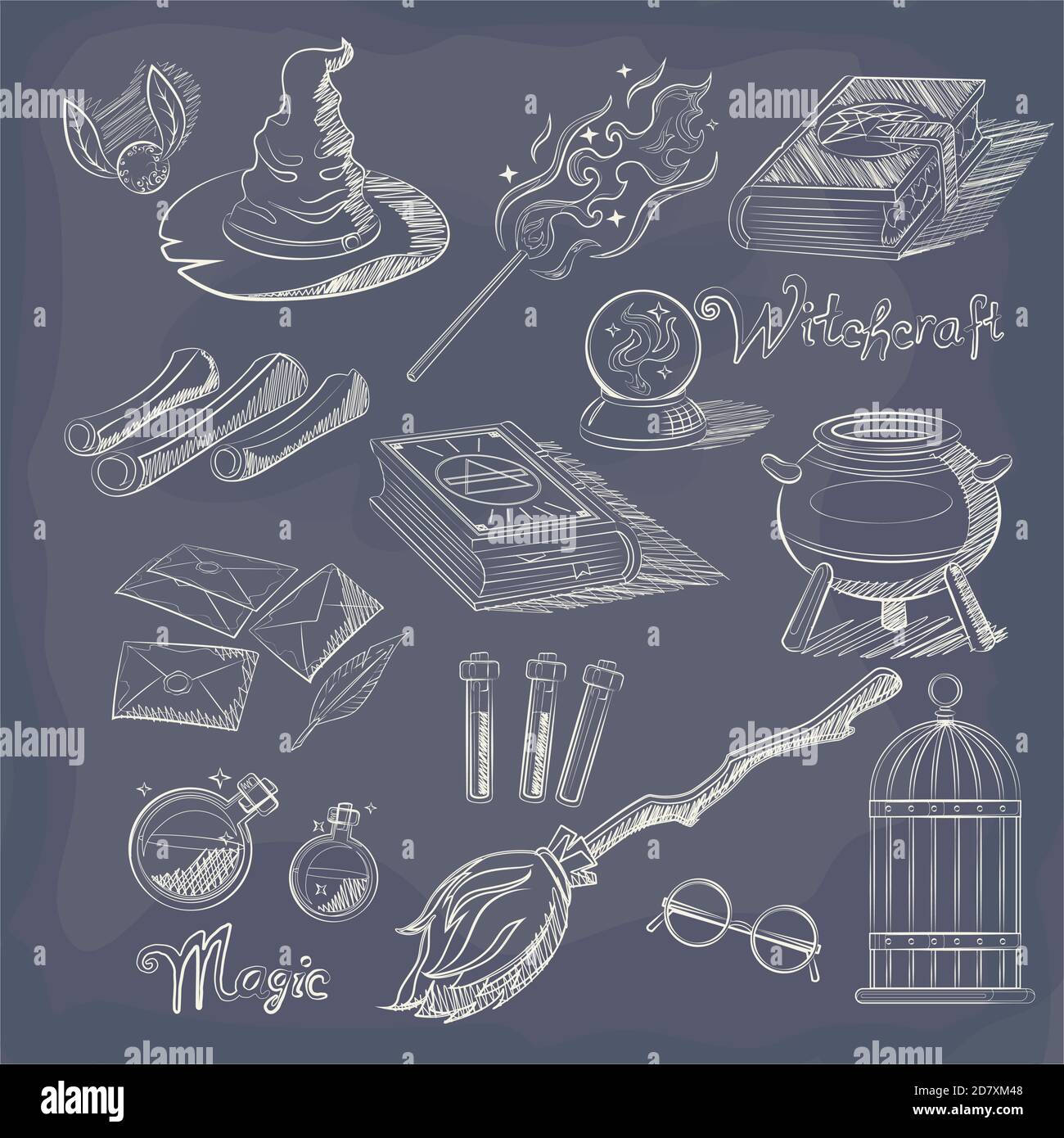 Wizard broom Stock Vector Images - Alamy