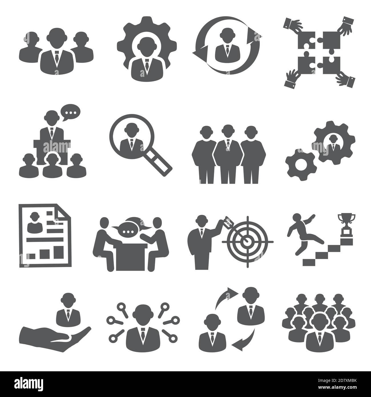 Employee icons Business and Management Icons Stock Vector Image & Art ...