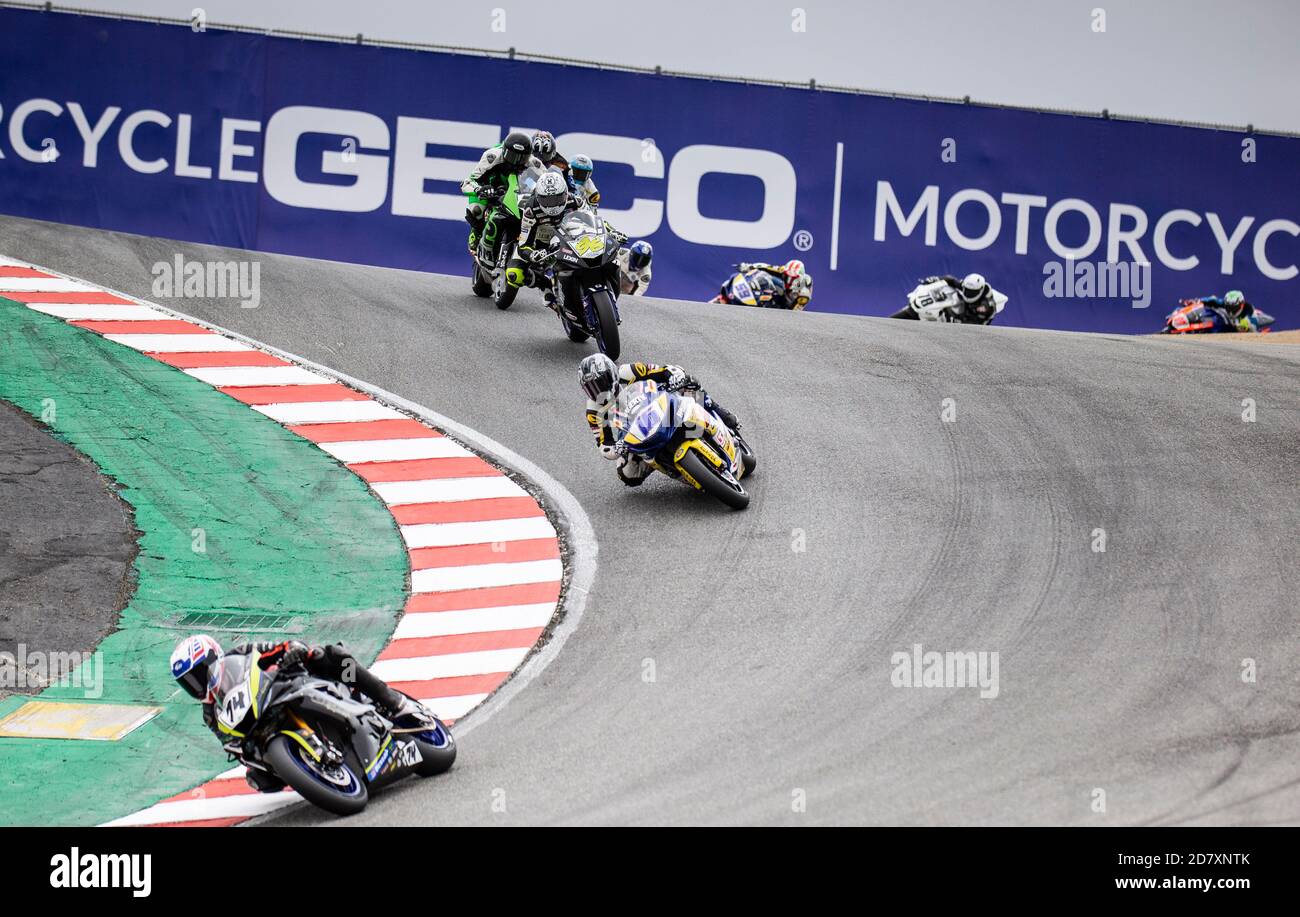 Oct 25 2020 Monterey, CA, U.S.A. # 74 Bryce Prince leads a pack of ...