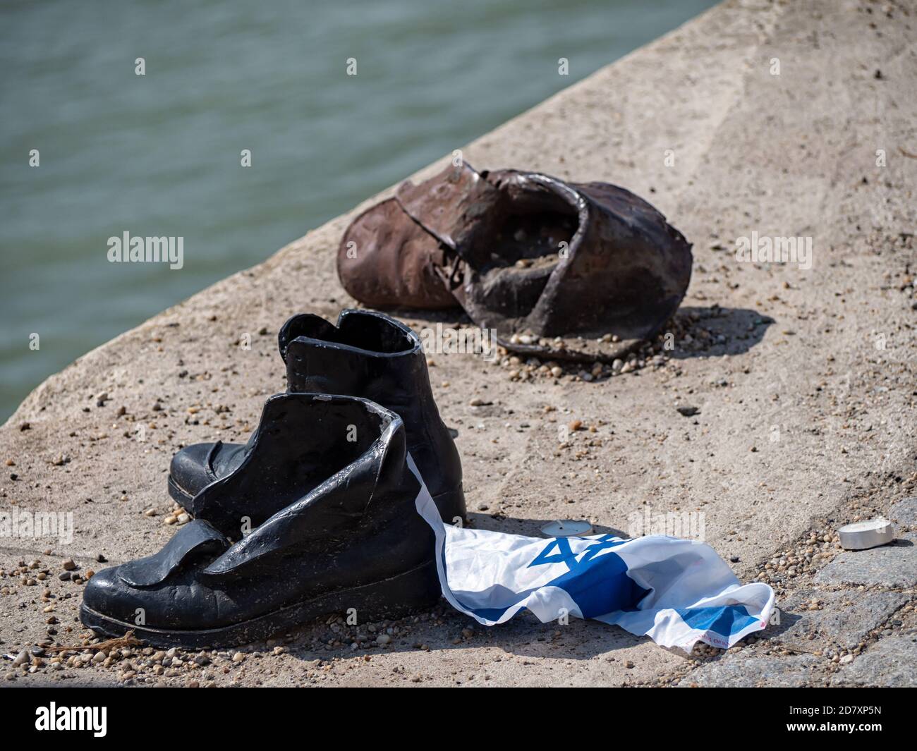 BUDAPEST, HUNGARY - JULY 16, 2019: The Shoes on the Danube Bank ...