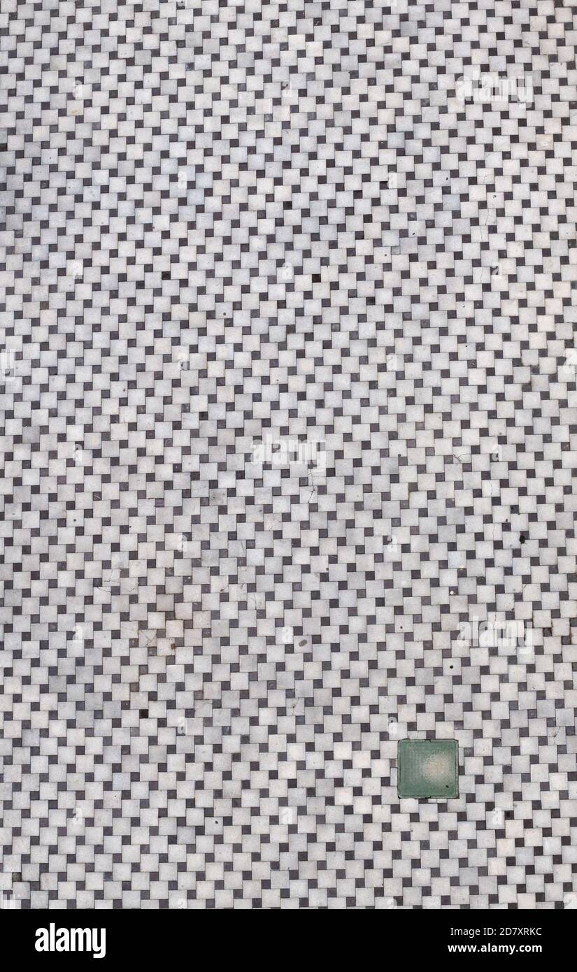 Sidewalk tile top view with sewer hatch Stock Photo - Alamy