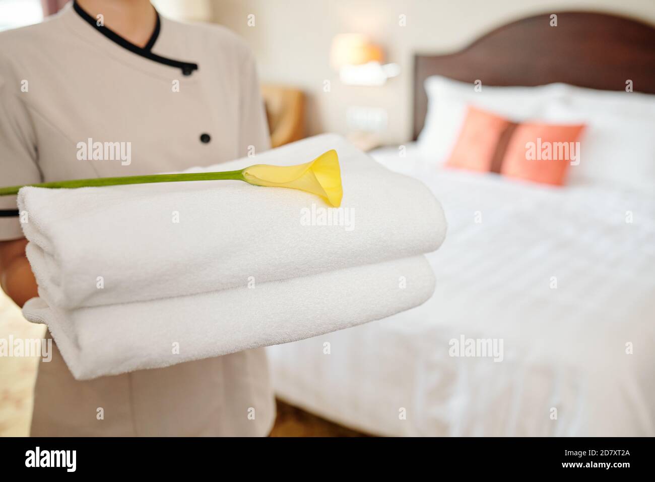 Female hands clean towels hi-res stock photography and images - Alamy