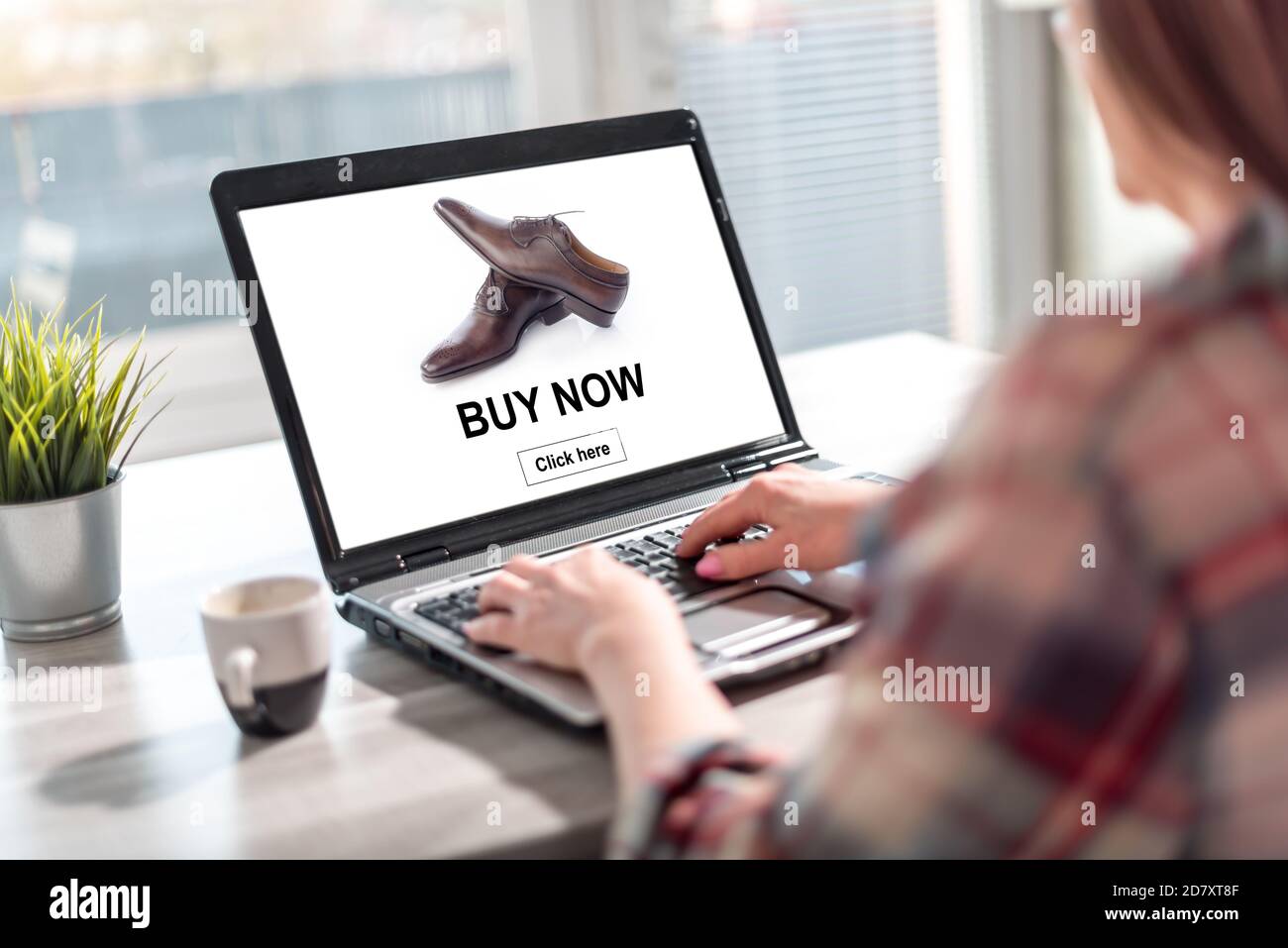 Laptop screen displaying an online shopping concept Stock Photo - Alamy