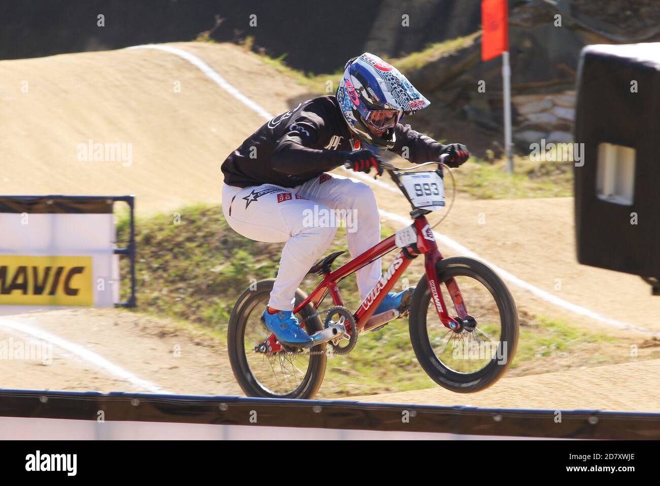 Yoshitaku Nagasako competes during the 2020 Japan National BMX ...