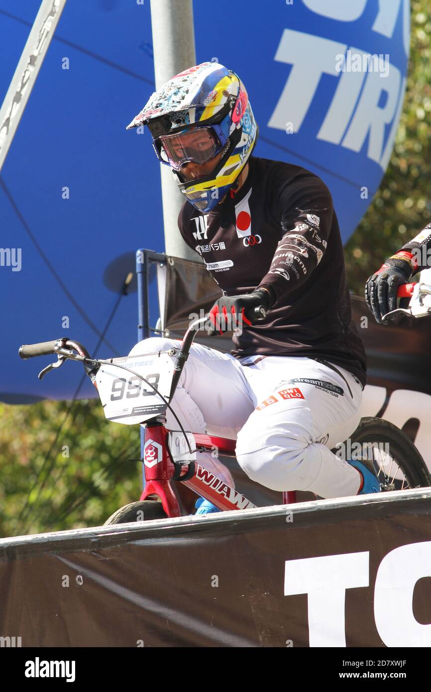 Yoshitaku Nagasako during the 2020 Japan National BMX Championships Men ...