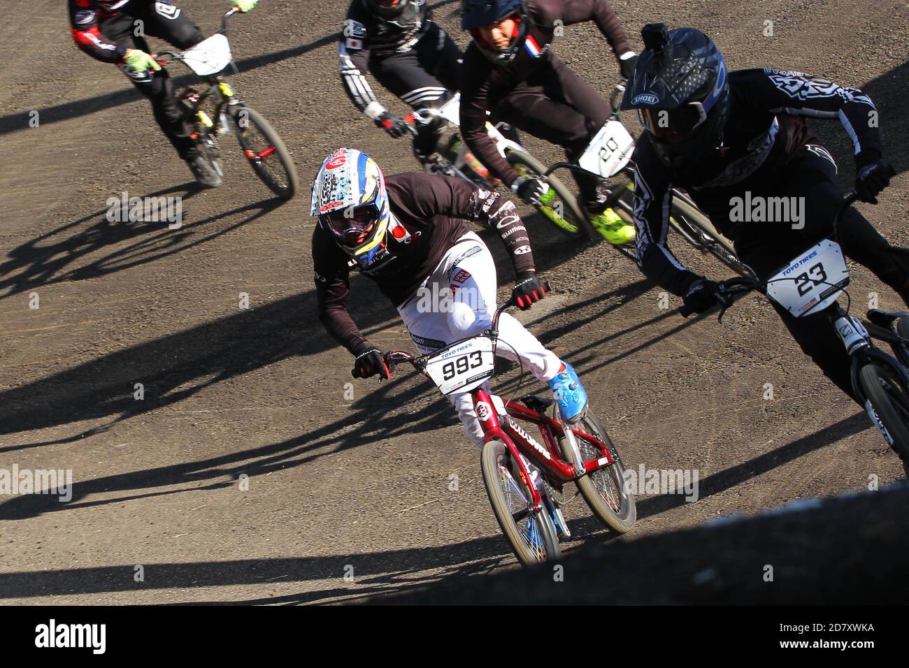 Yoshitaku Nagasako (993) competes during the 2020 Japan National BMX ...