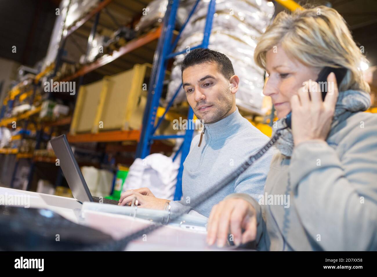 warehouse workers doing their production job Stock Photo - Alamy