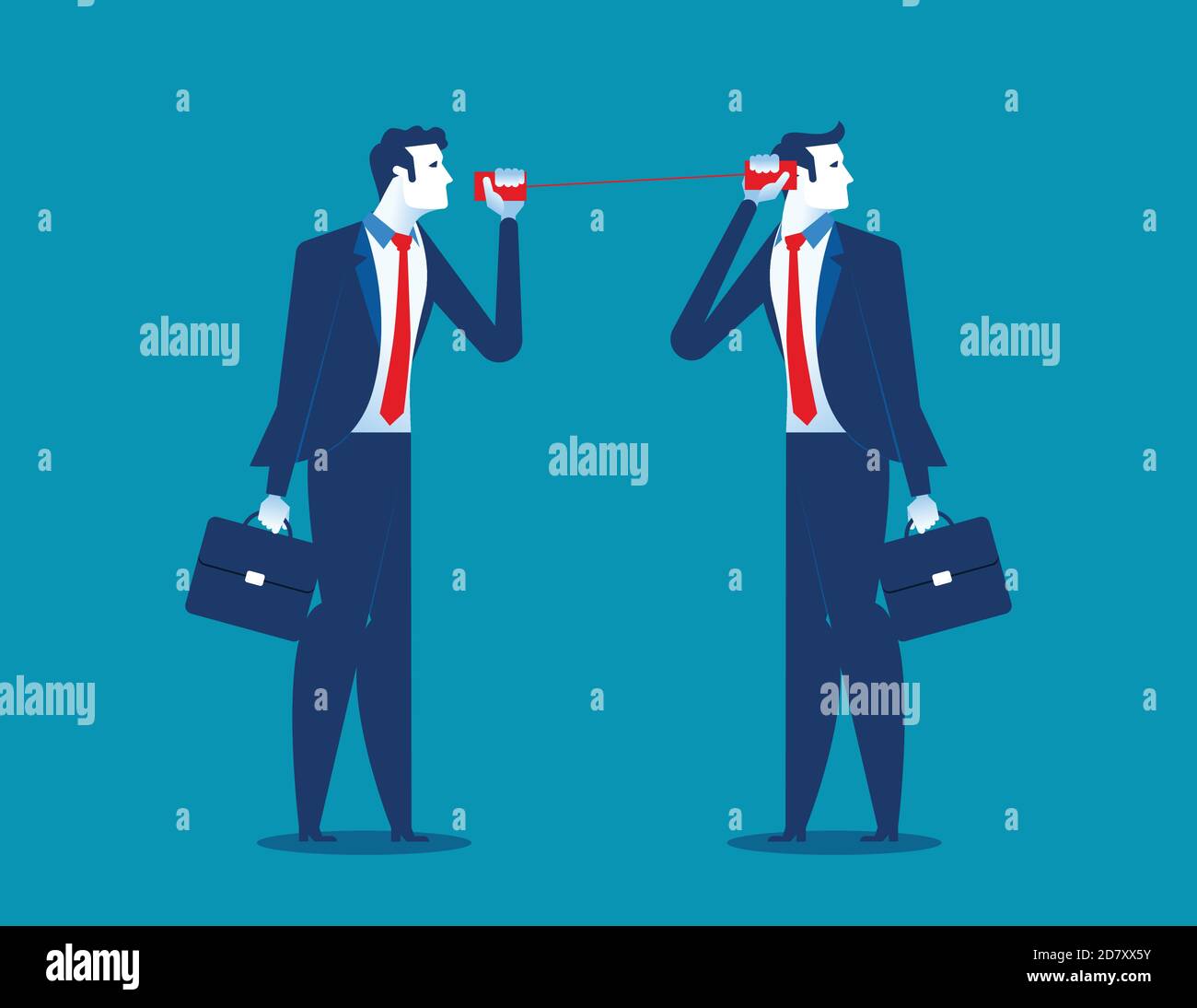 Tin cans and string Stock Vector Images - Alamy