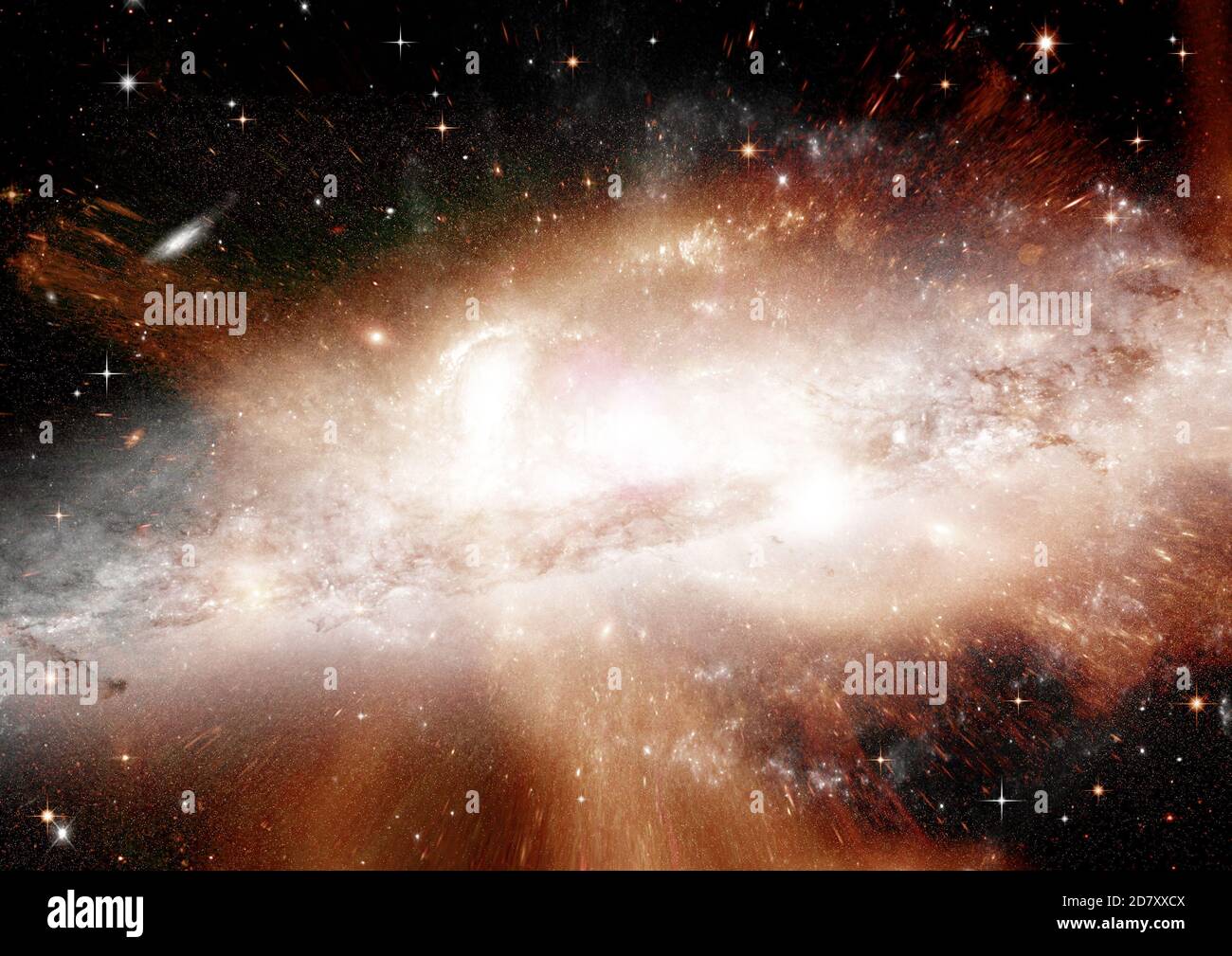 Stars, dust and gas nebula in a far galaxy. Elements of this image ...