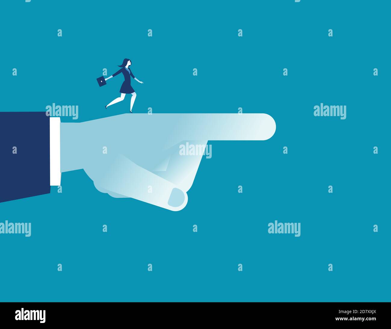 Boss or manager pointing to success. Concept success business ...