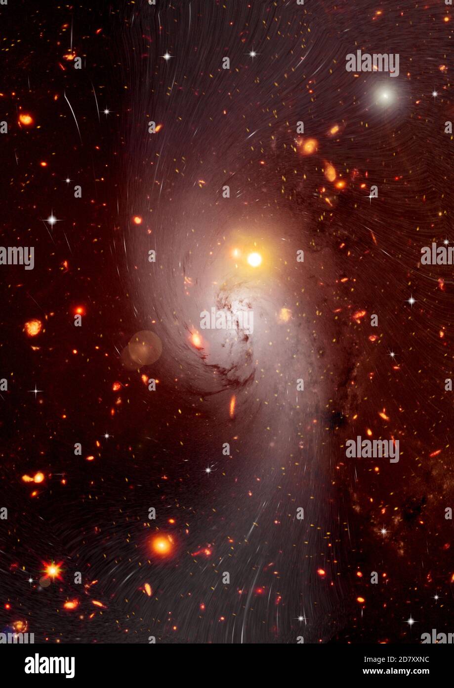 Stars, dust and gas nebula in a far galaxy. Elements of this image ...