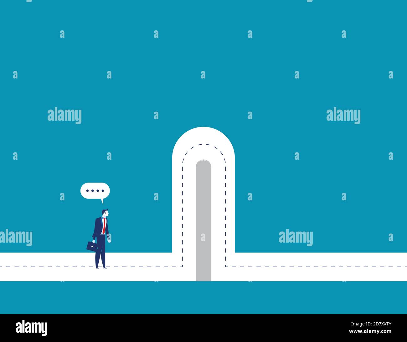 Barriers. Businessman with break barriers. Concept business ...