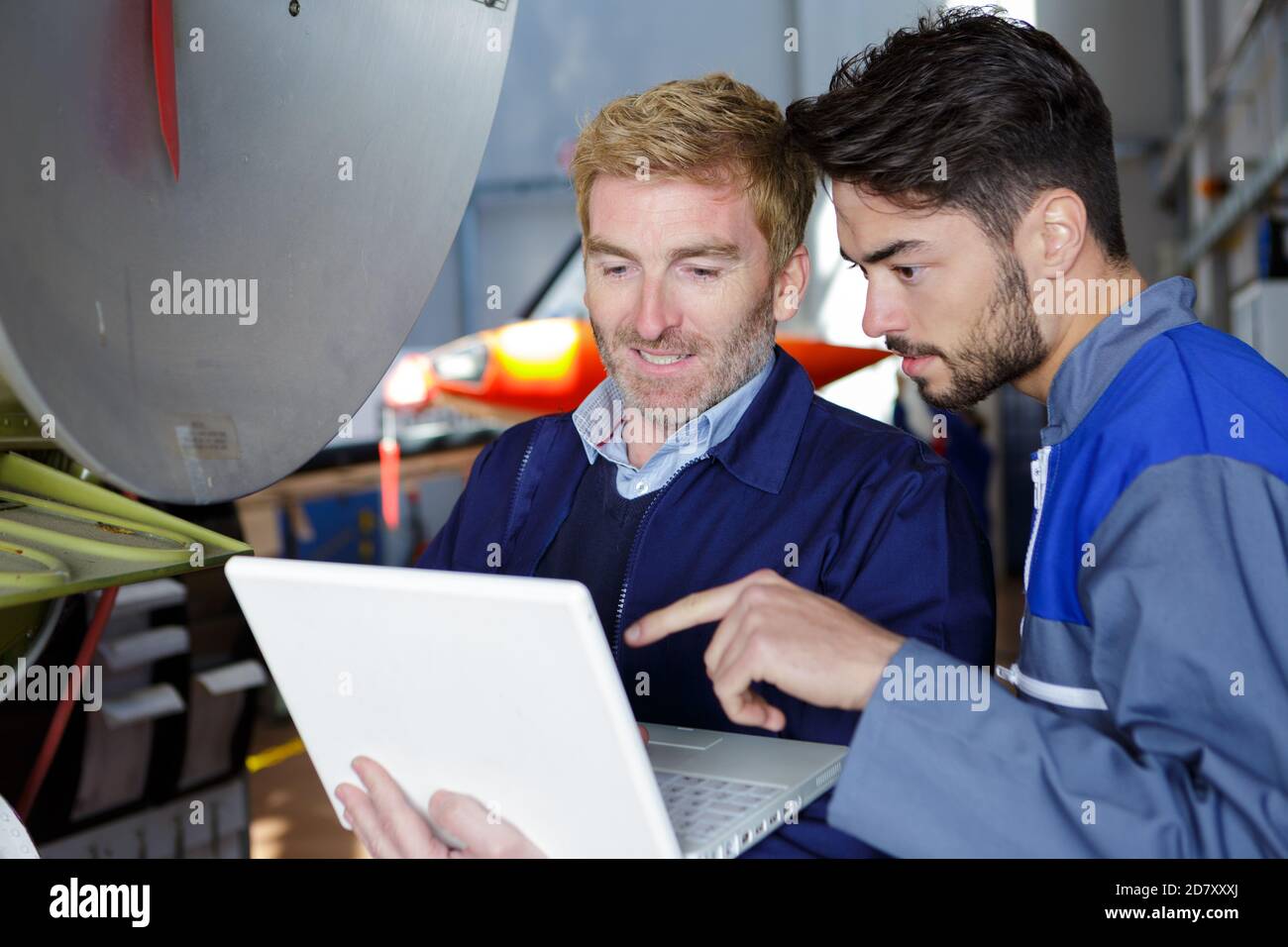 engineer and foreman in factory Stock Photo - Alamy