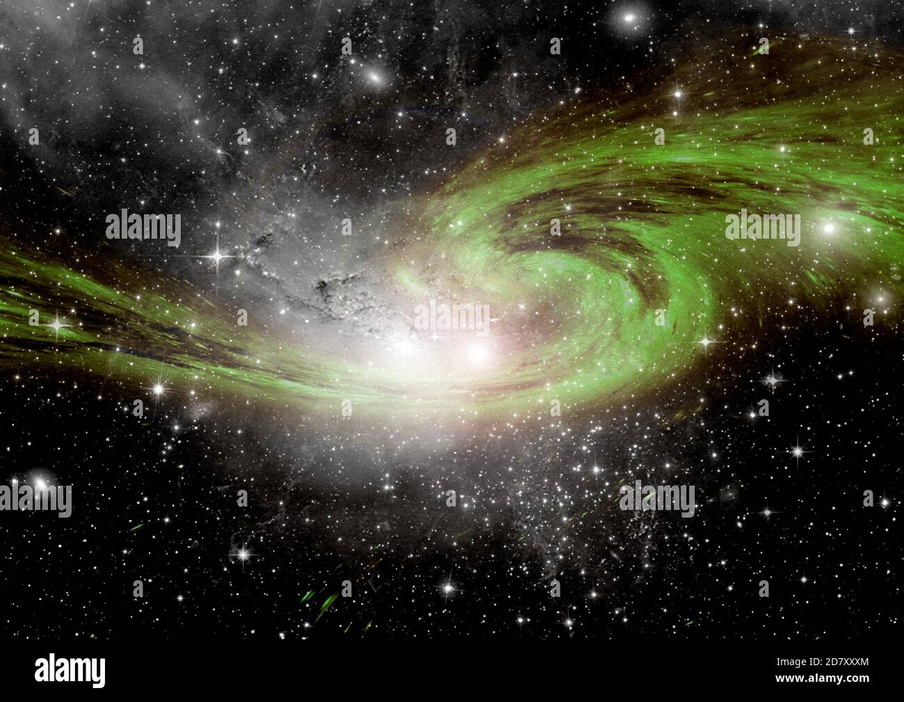 Stars, dust and gas nebula in a far galaxy. Elements of this image ...