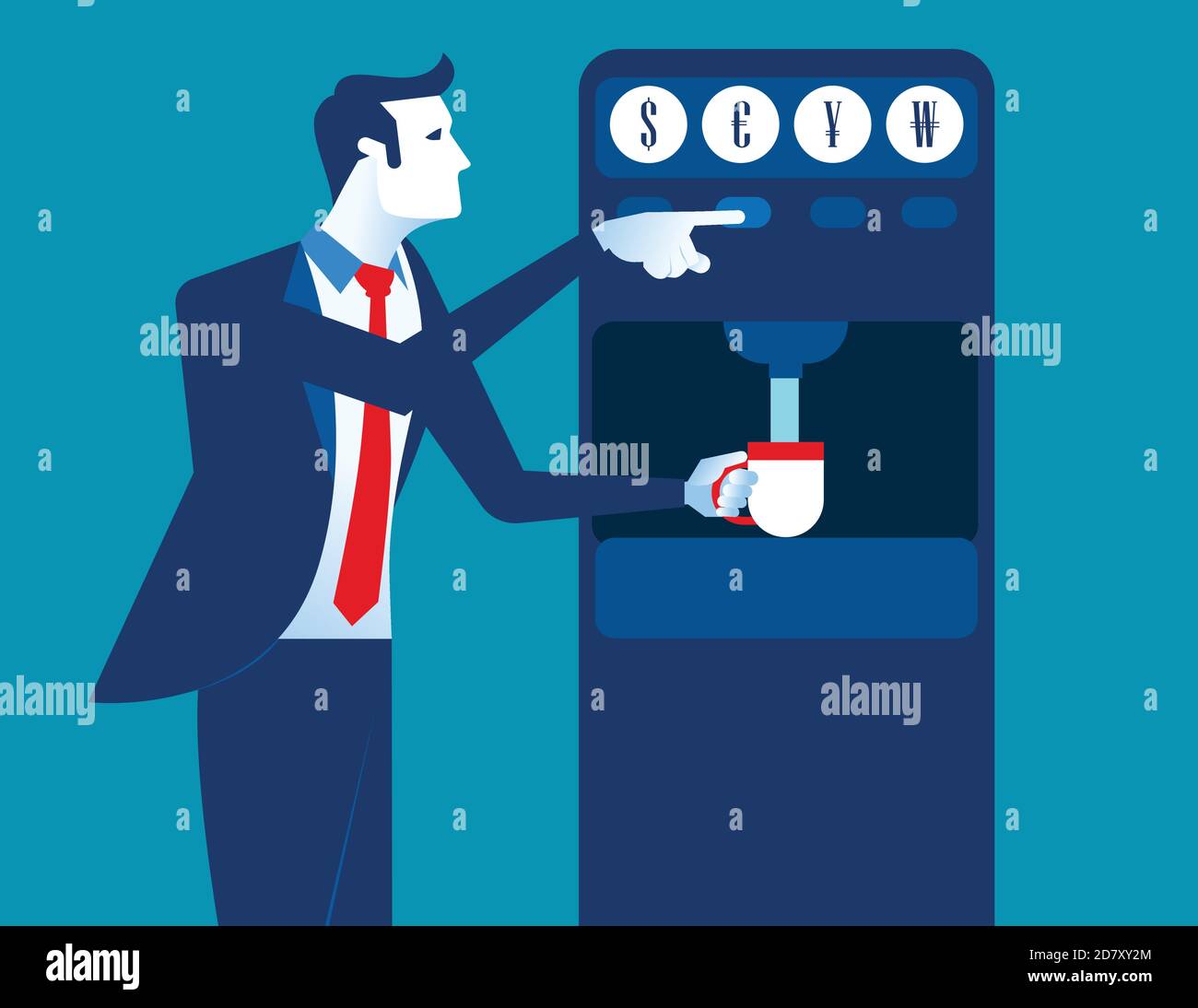 Coin pushing machine Stock Vector Images - Alamy