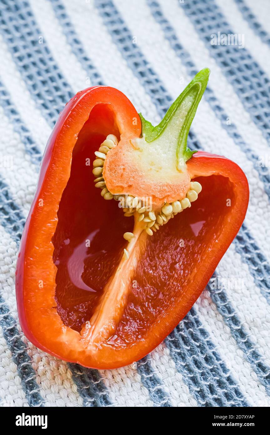 Green pepper cut open showing hi-res stock photography and images - Alamy