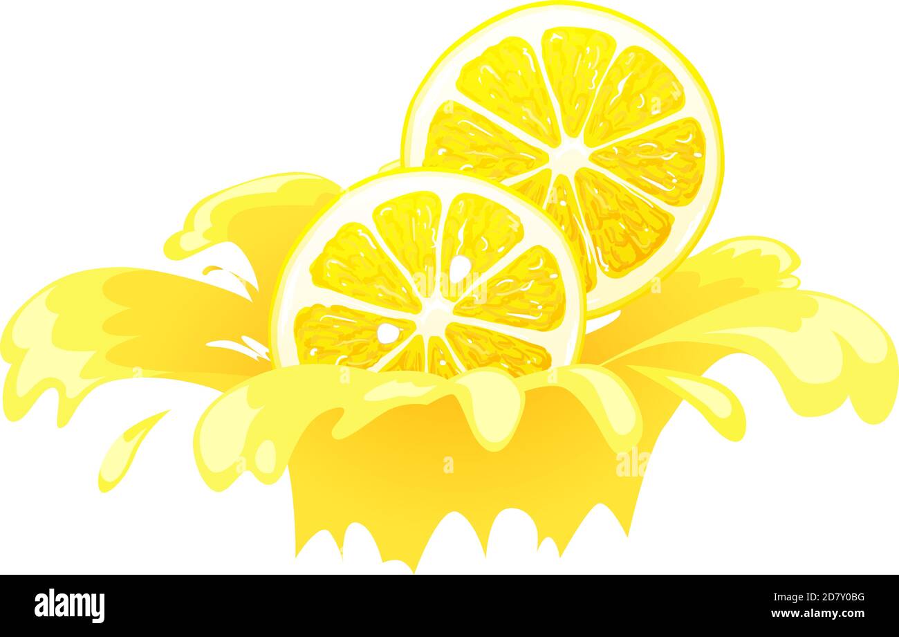 Lemon splash vector illustration. Concept for label Stock Vector Image ...