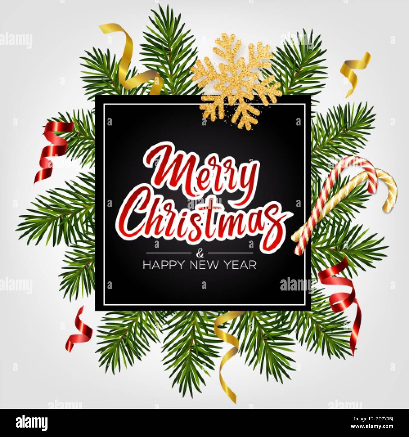 Merry christmas poster canes Stock Vector Images - Alamy