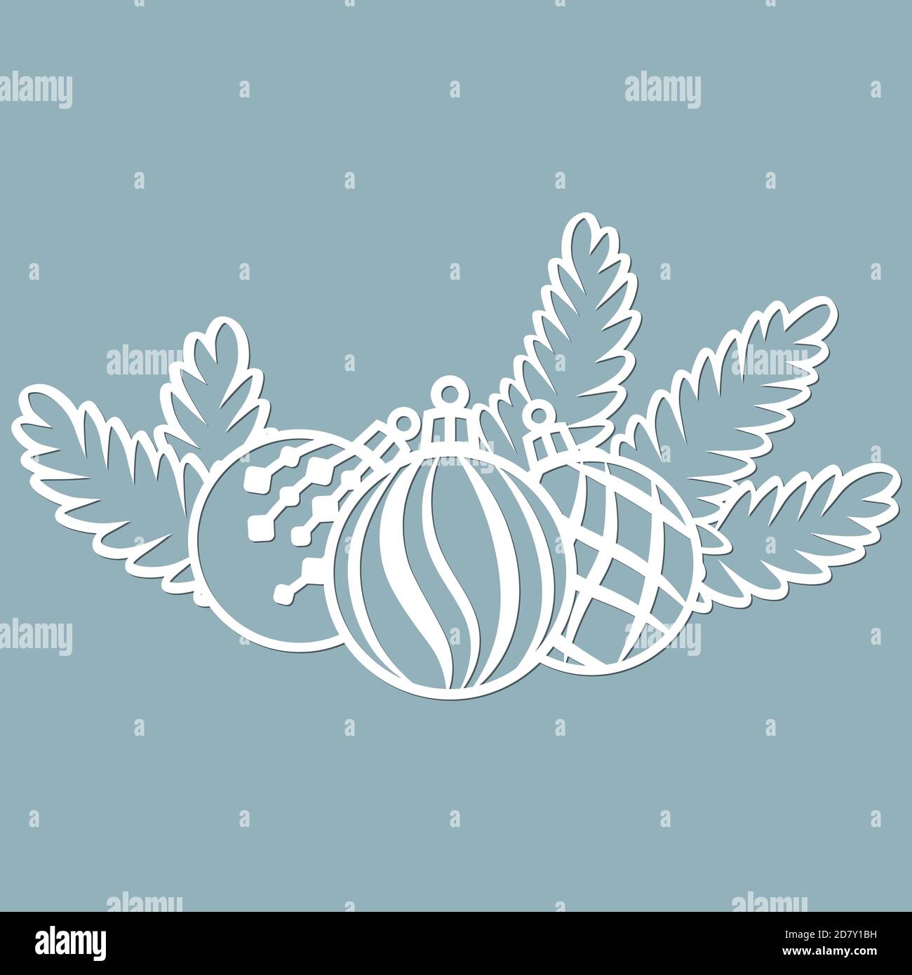 Christmas tree decor balloons Stock Vector Images - Alamy