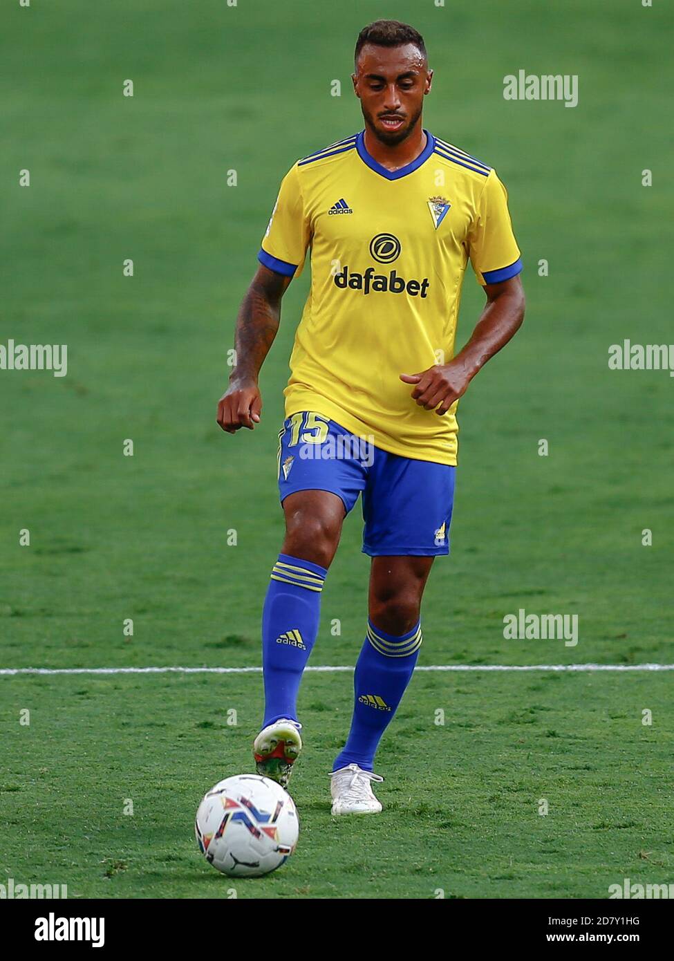 Carlos Akapo of Cadiz CF during the La Liga match between FC Cadiz and ...