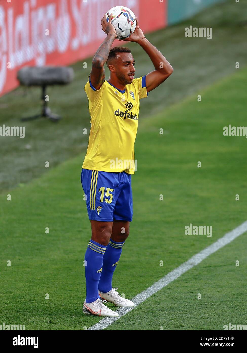 Carlos Akapo of Cadiz CF during the La Liga match between FC Cadiz and ...