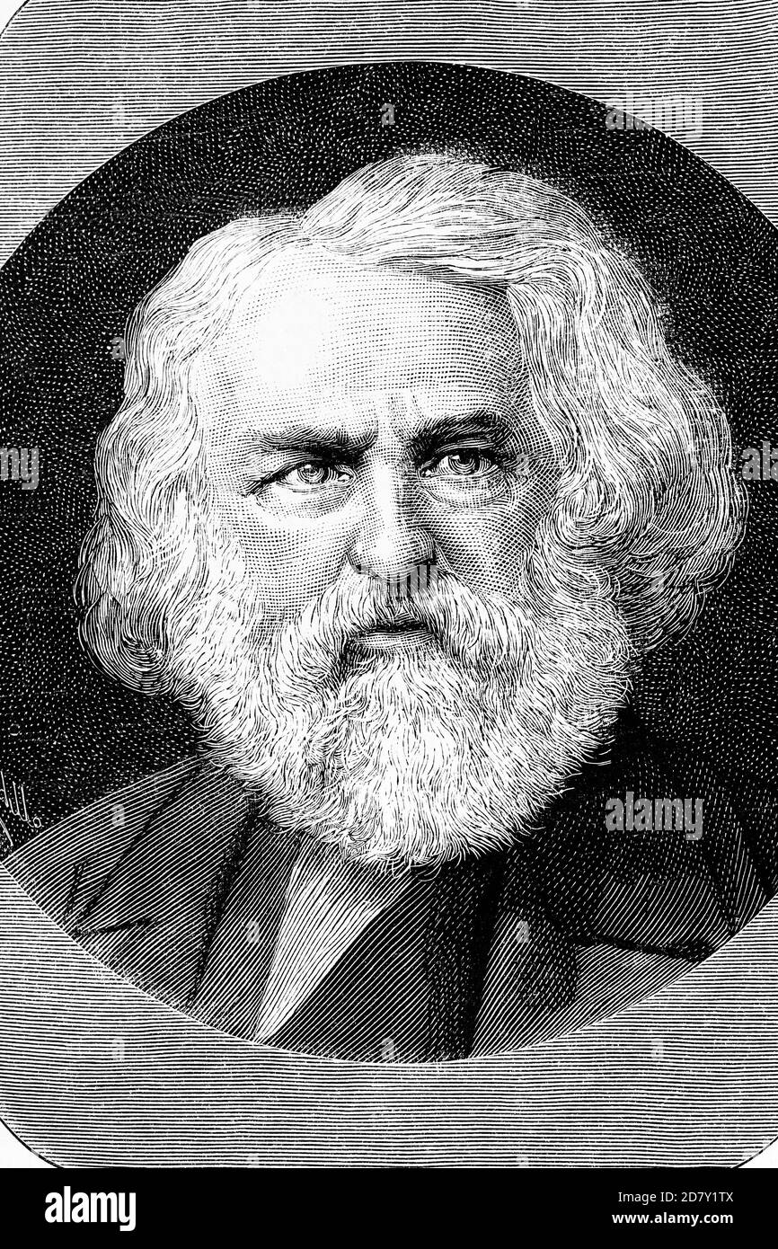 Henry Wadsworth Longfellow, American poet and educator. 1807-1882 ...