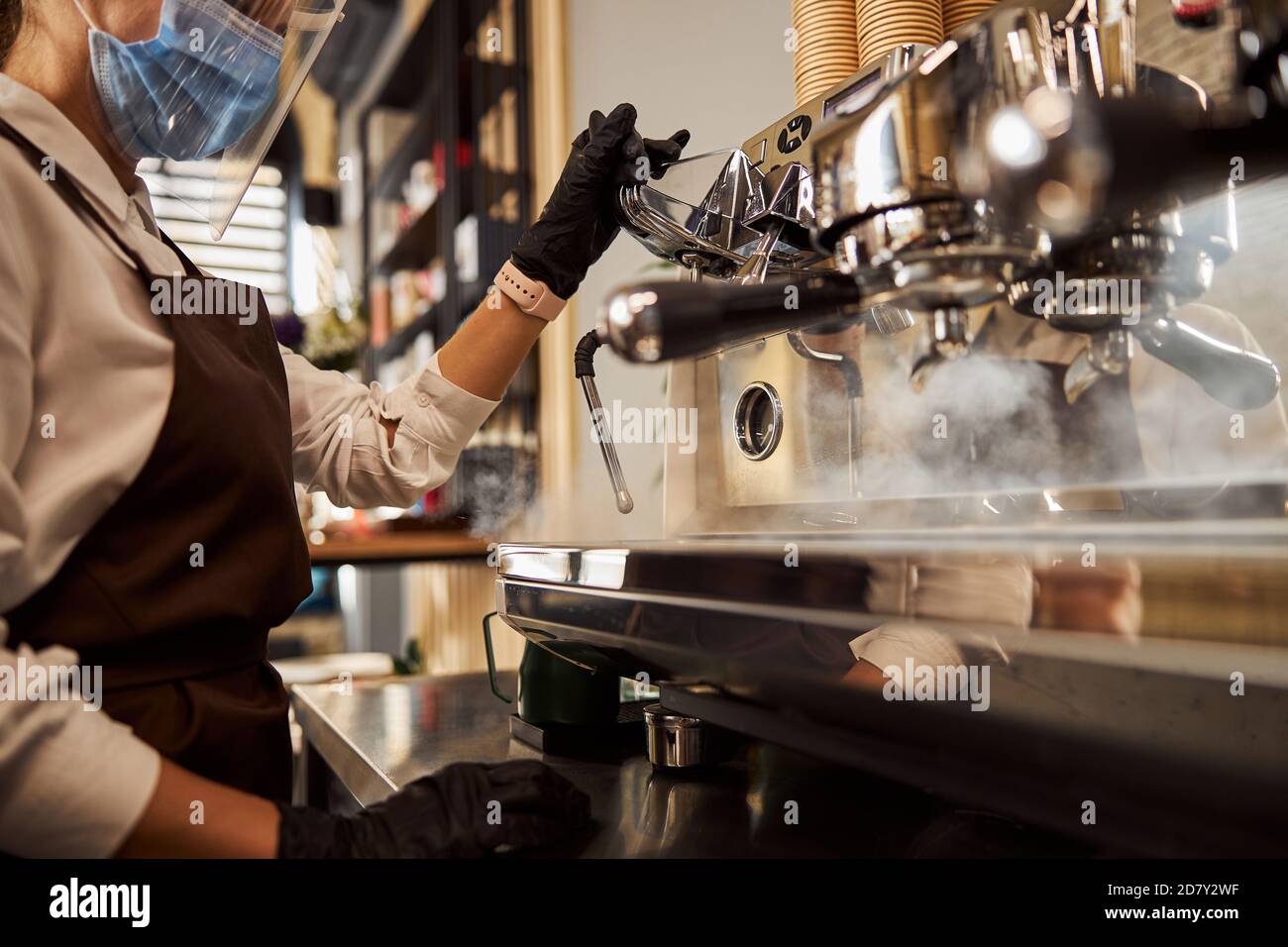 Cleaning coffee machine hi-res stock photography and images - Alamy