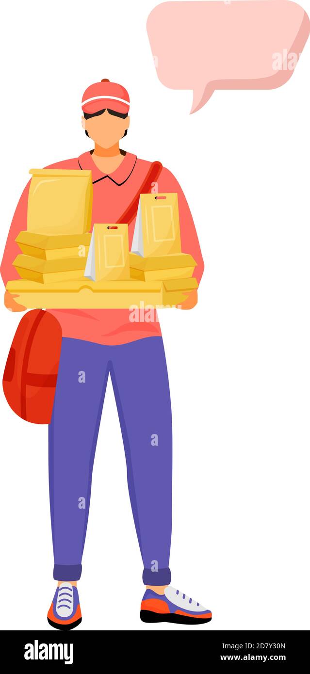 Faceless delivery man Stock Vector Images - Alamy