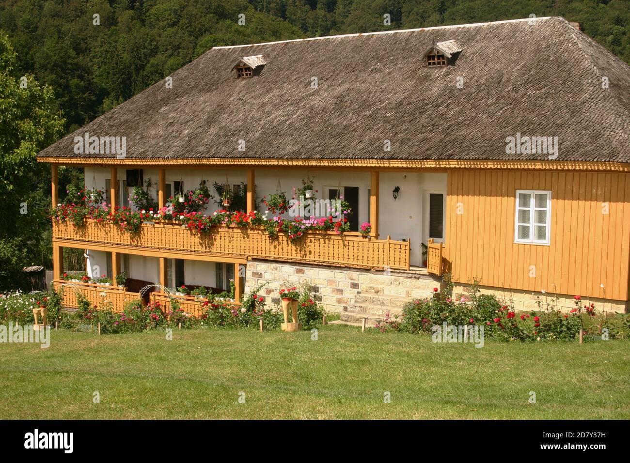 Lepsa Monastery (Mănăstirea Lepșa) in Vrancea County, Romania. The nuns ...