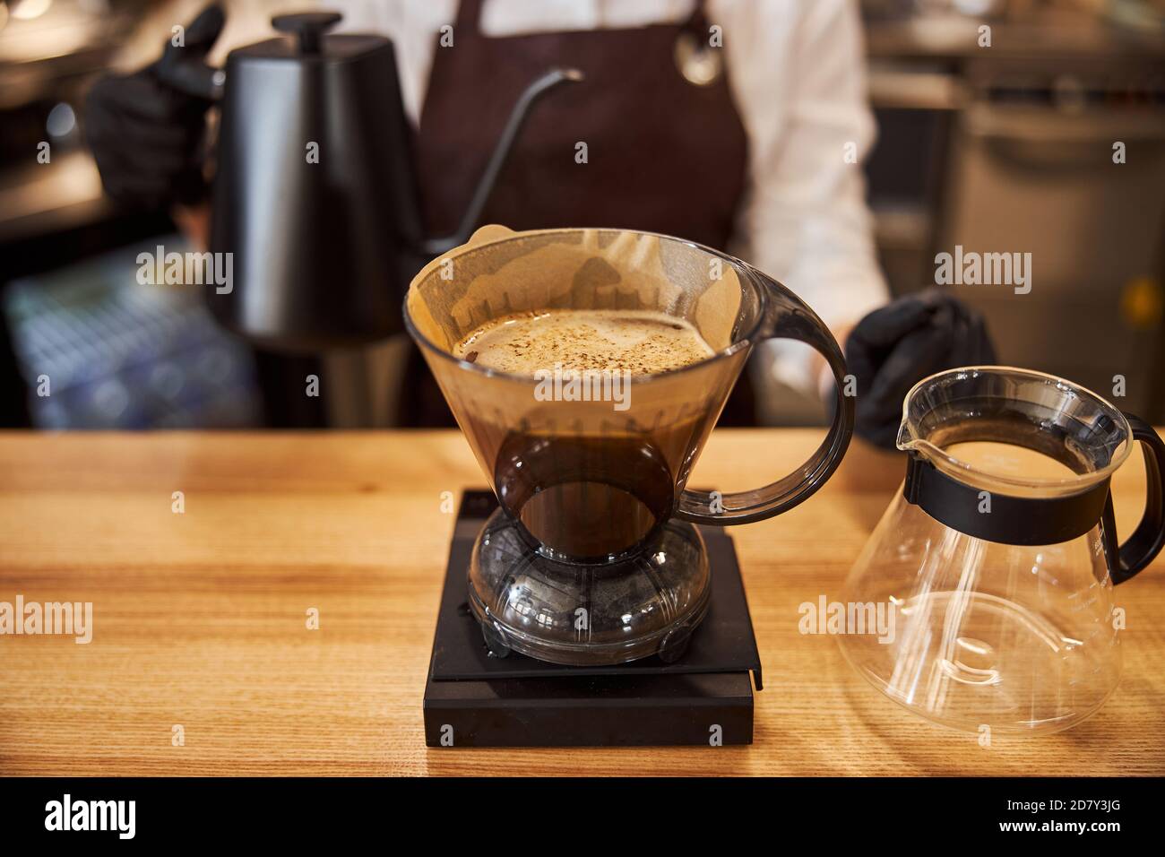 Woman making drip coffee hi-res stock photography and images - Alamy
