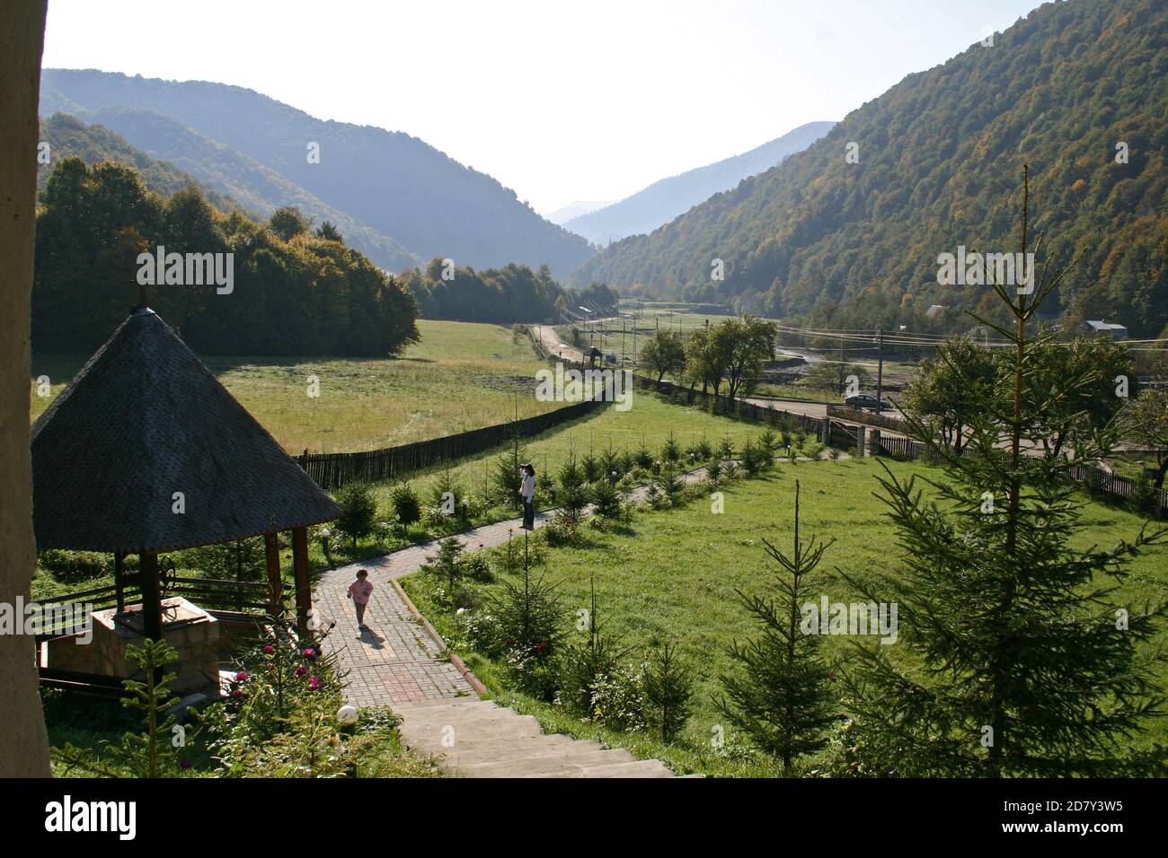 Lepsa Monastery (Mănăstirea Lepșa) in Vrancea County, Romania. View of ...