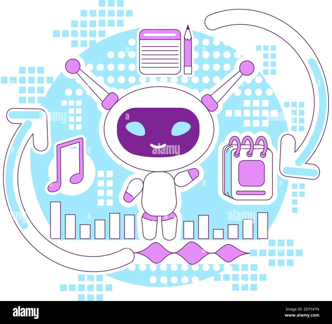 Super bot thin line concept vector illustration Stock Vector Image & Art - Alamy