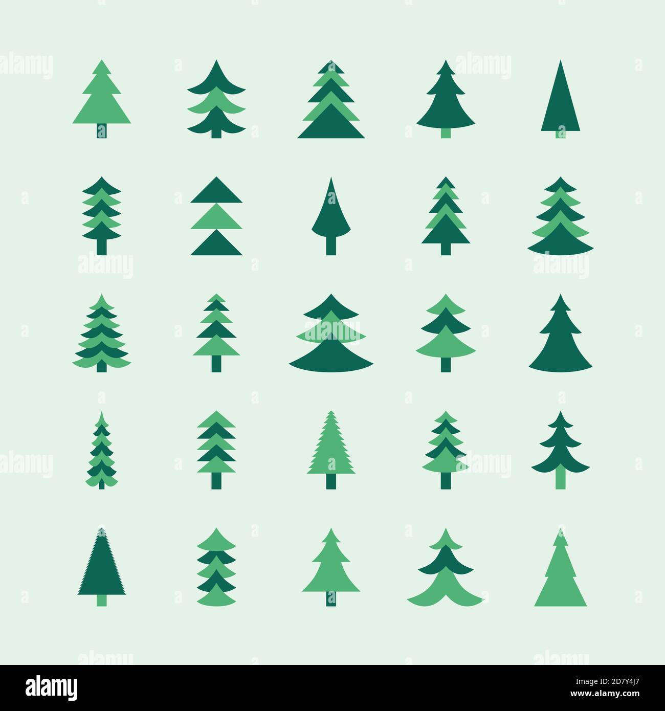 Christmas tree set Stock Vector Image & Art - Alamy