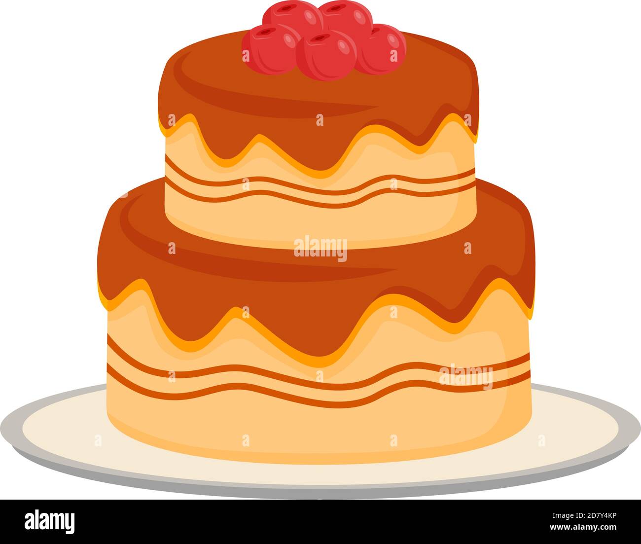 Delicious cake cartoon vector illustration Stock Vector Image & Art - Alamy