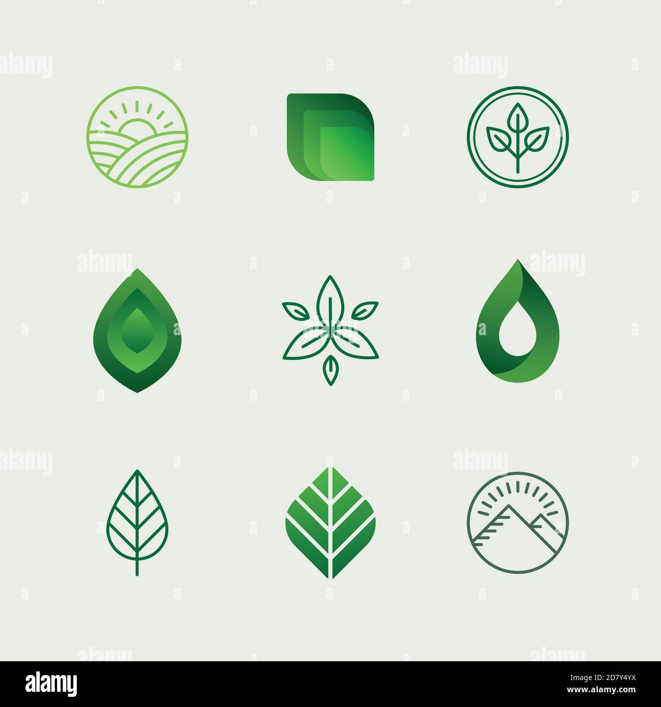 Creative nature abstract icons, logos and elements. Vector template ...