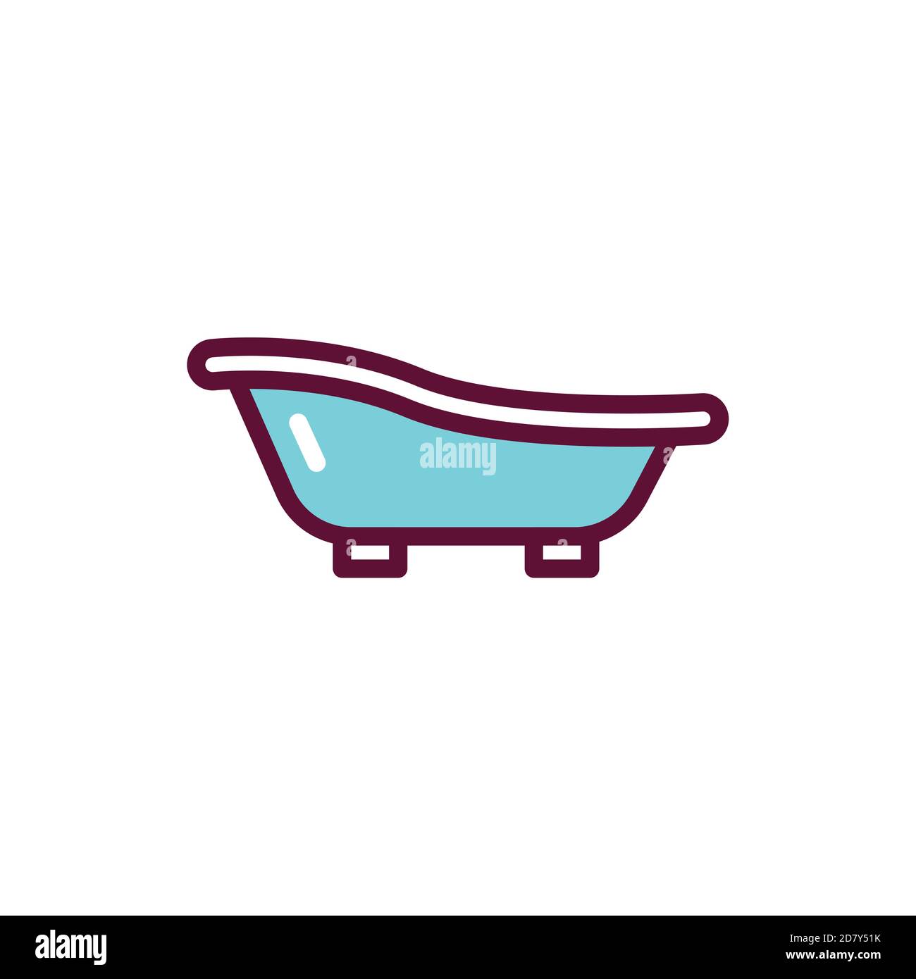 Baby bath color line icon. Isolated vector element Stock Vector Image ...