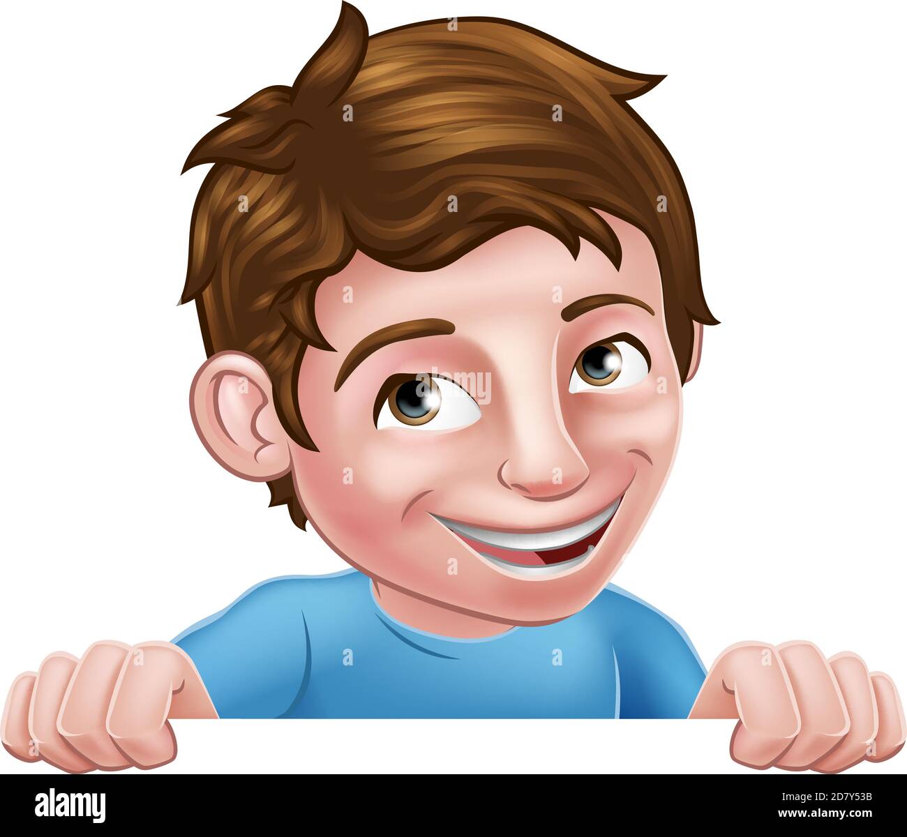 Boy holding sign Stock Vector Images - Alamy