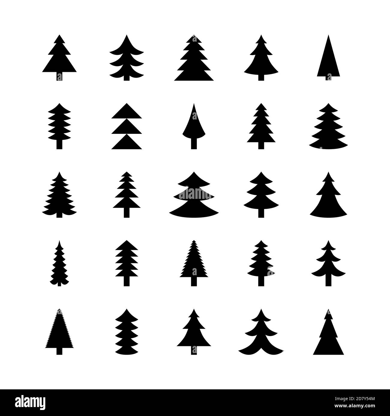 Christmas tree graphic simple Black and White Stock Photos & Images - Alamy