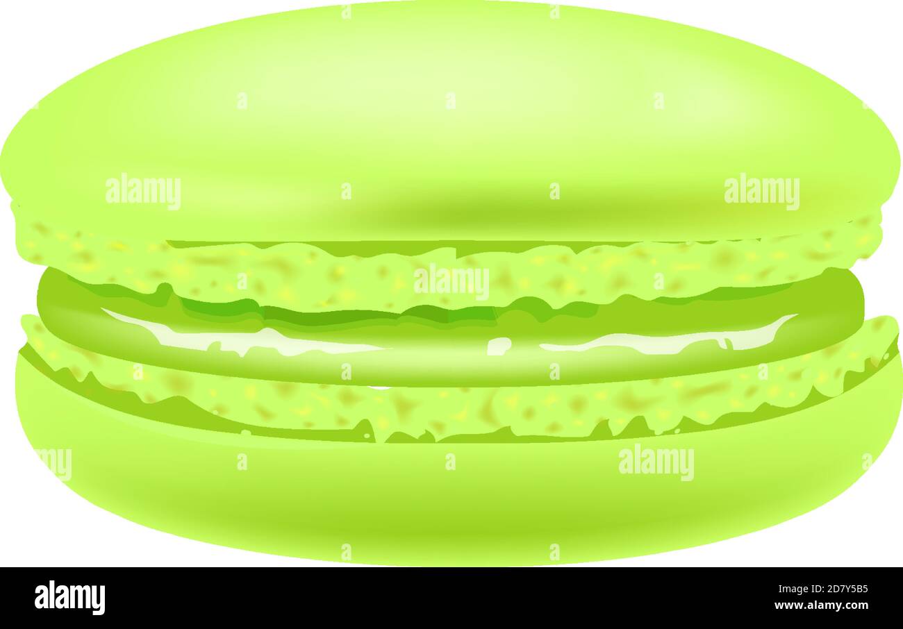 Green macaroon realistic vector illustration Stock Vector Image & Art ...