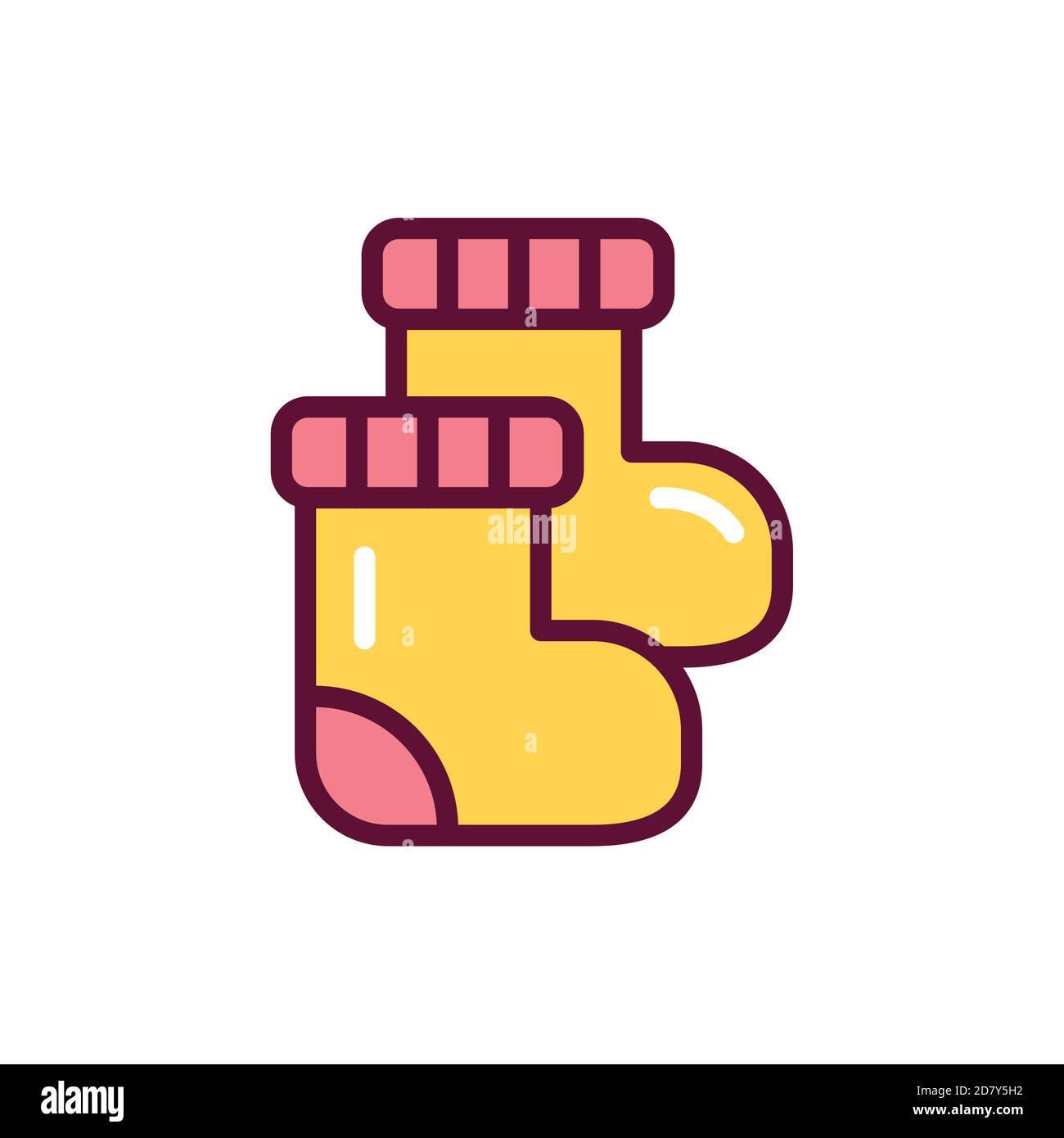 Child socks isolated Stock Vector Images - Alamy