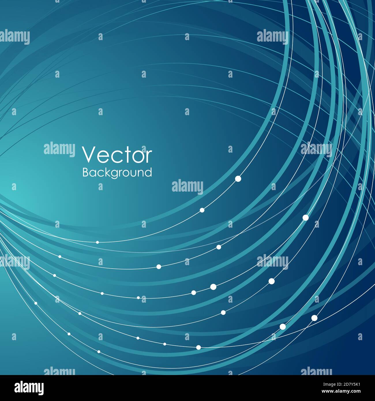 Wavy pattern with curves and dots on blue Stock Vector Image & Art - Alamy