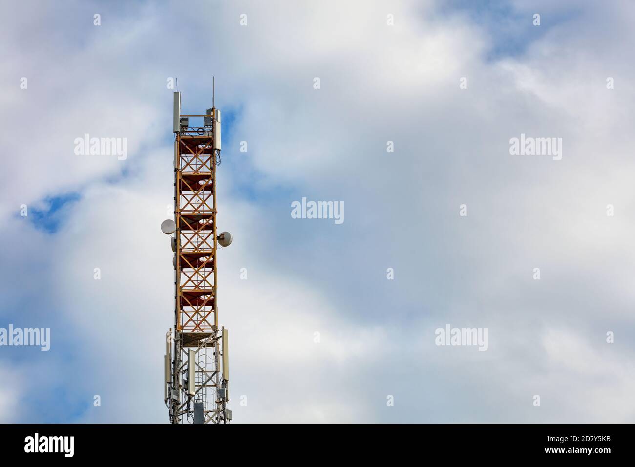 Telecommunication tower of 3G, 4G and 5G cellular communication with ...
