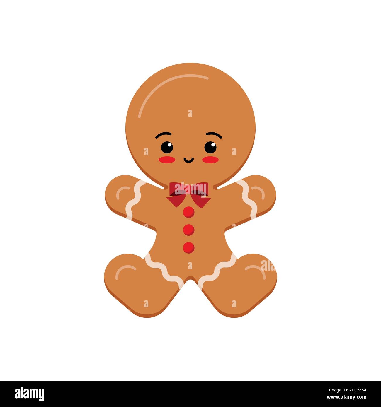Gingerbread man christmas cookie icon isolated on white background ...