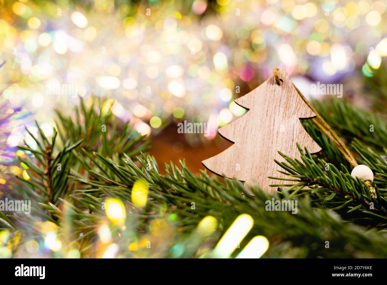 Christmas background with festive decoration Stock Photo - Alamy