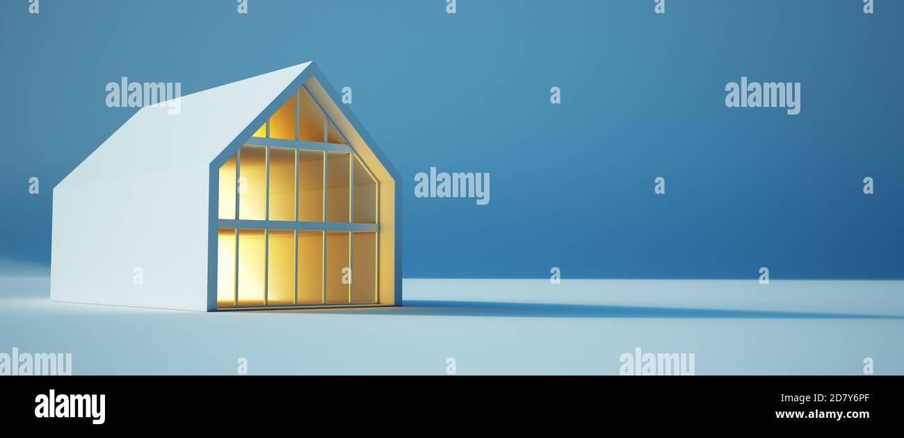 3D rendering of a house mock up Stock Photo - Alamy