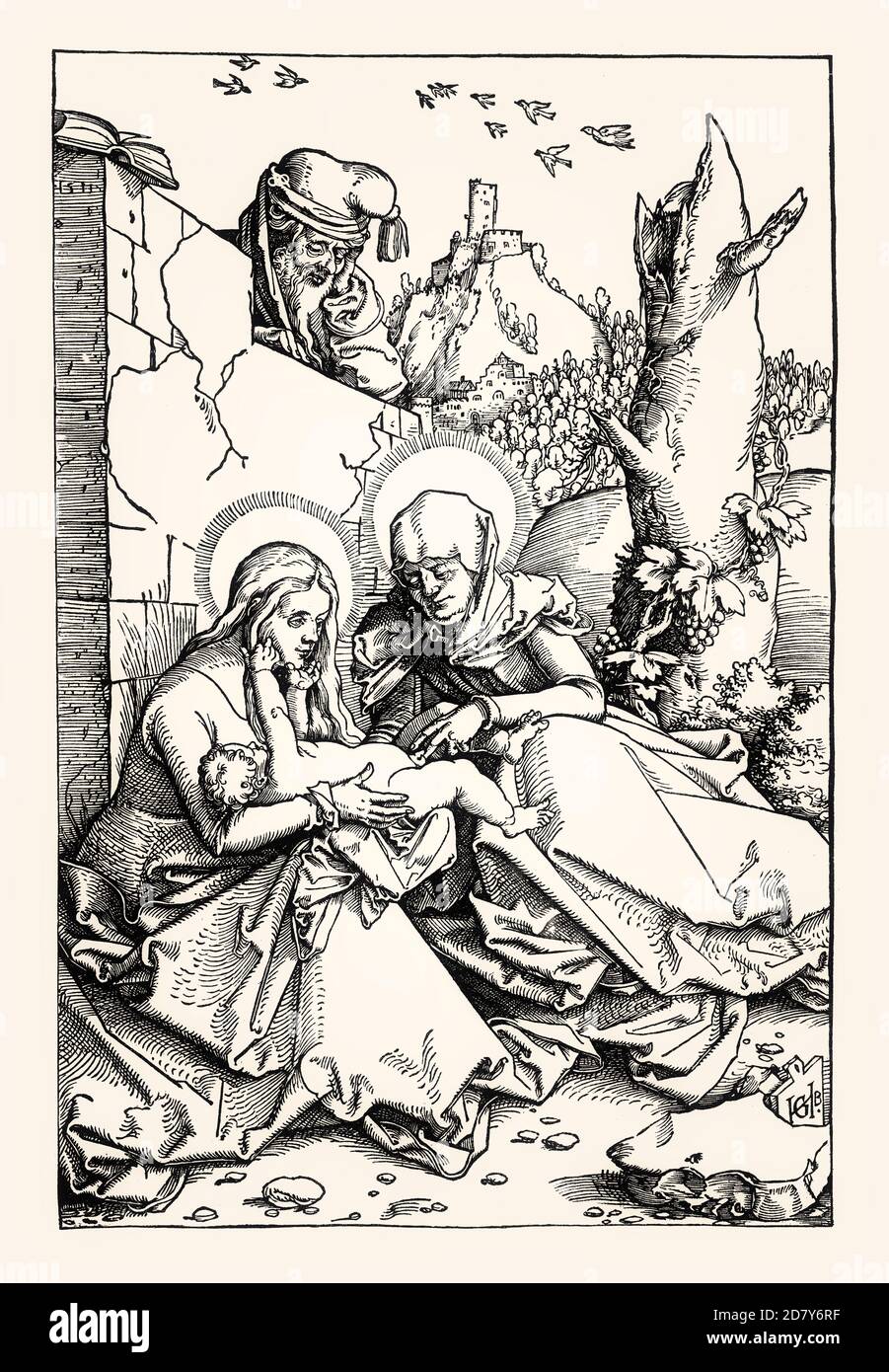 The Holy Family, by Hans Baldung Grien, 1511, facsimile of the 19th ...