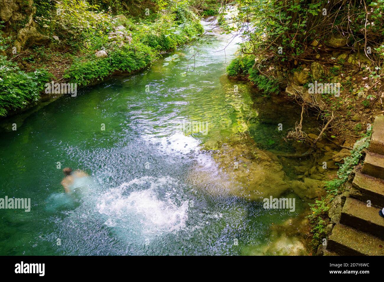 Person throwing himself water hi-res stock photography and images - Alamy