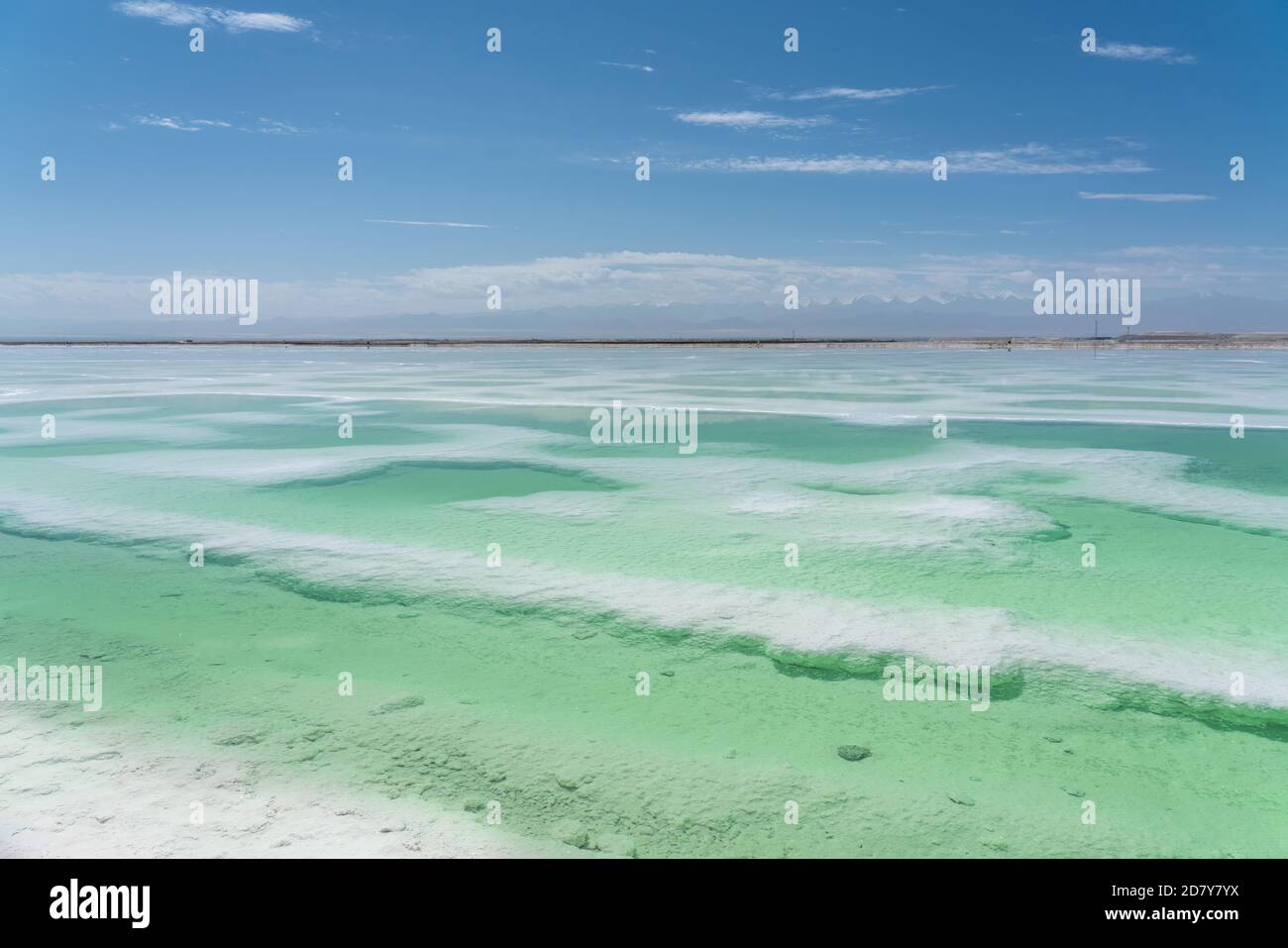 Aerial of salt lakes, natural landscape. Photo in Qinghai, China Stock ...