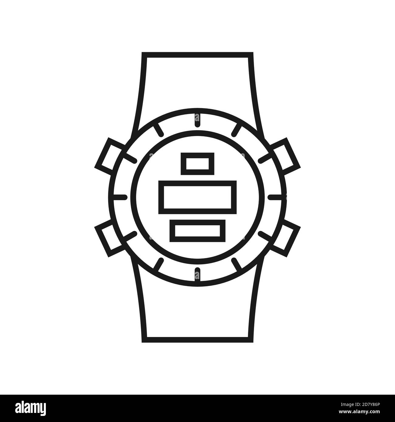 Sports waterproof watch. Scuba underwater diving watch Stock Vector ...