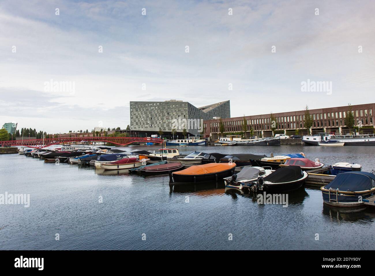 Amsterdam urban marina Stock Photo - Alamy